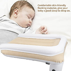 Toddler Airplane Bed, FTOYIN 3 in 1 Air Valve Toddler Travel Bed with Seat Belt & U-Shaped Fence, Inflatable Foot Rest for Air Travel Cars Trains Airplane Travel Essentials kids Free Inflatable Bucket