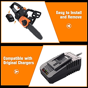 Bonacell 2Pack 4.0Ah Lithium Replacement for Worx Battery 20V WA3520 WA3525 WG151s WG155s WG251s WG255s WG540s WG545s WG890 WG891 Compatible with Worx Battery 20V Battery PowerShare Cordless Tools