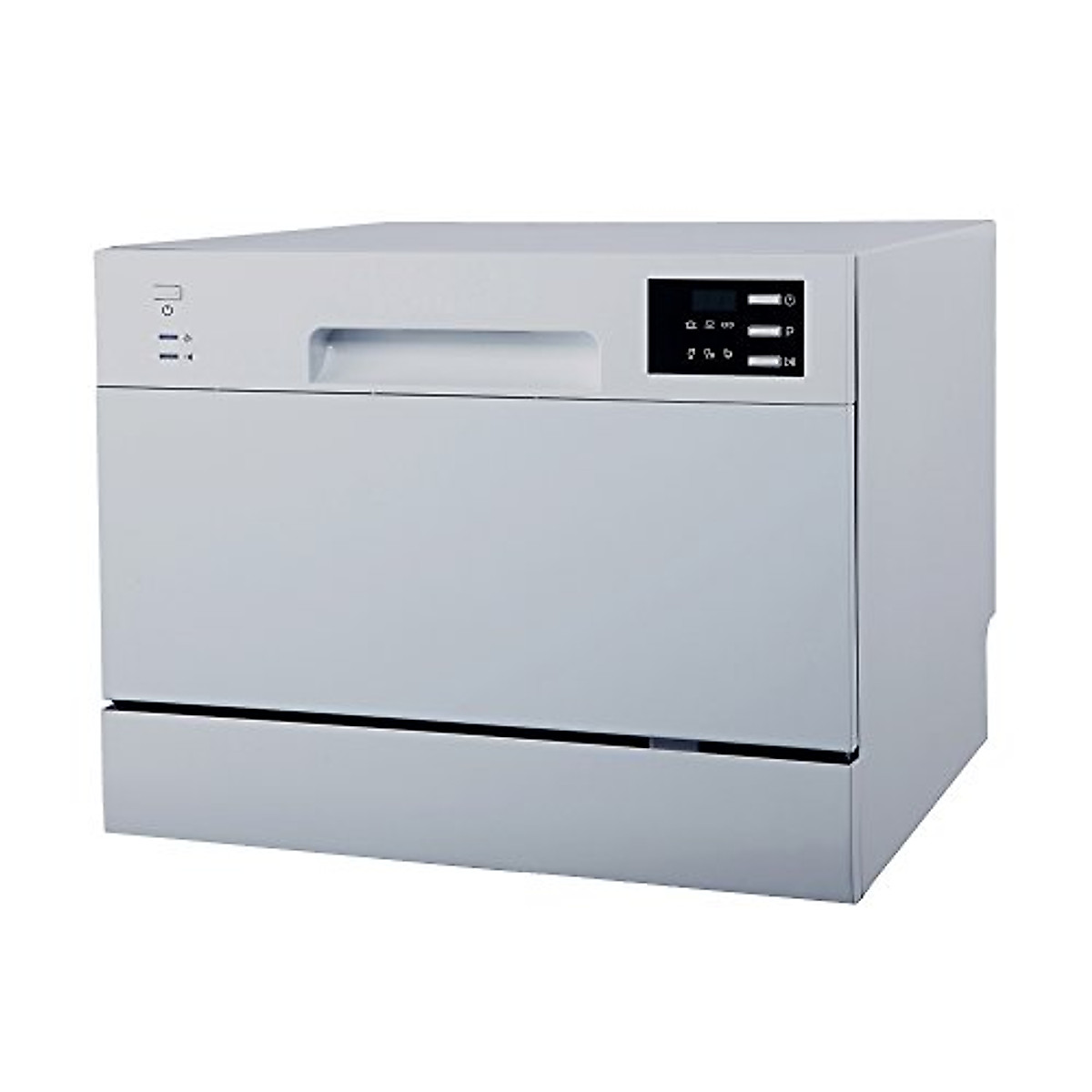SPT SD-2225DS Compact Countertop Dishwasher/Delay Start Energy Star Portable Dishwasher with Stainless Steel Interior and 6 Place Settings Rack Silverware Basket/Apartment Office Home Kitchen, Silver