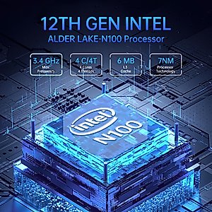 MOREFINE M9 Mini PC Windows 11 Pro, Intel 12th Gen N100(Up to 3.4GHz) Mini Computers, 16GB DDR4 RAM 512GB M.2 NVME SSD Mini Desktop Computer, Windows Computer Support WiFi6/BT5.2/Dual Display