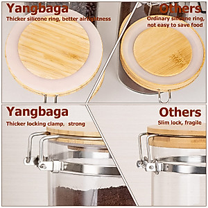 Coffee Canister Sets for Kitchen Counter,4PCS Coffee Grounds Container Coffee Bean-Plastic Food Storage Jar with Lid Airtight Locking Clamp for Grain/Sugar,Large Capacity Storage Container for Kitchen