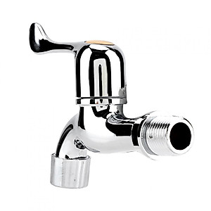 Zerone Plastic Faucet, Chrome Finish, Fish Tail, Wall Mount, Single Handle, Bathroom and Sink Use