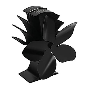 PenRux 5 Blade Wood Stove Fan, Non Electric Heat Powered Fireplace Fans Eco Fan for Home Wood Log Burner Fireplace, Circulates Warm Heated Air Eco Stove Fan,Silent Operation