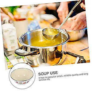 Luxshiny 10 Pcs Salad Bowl Large Decorative Bowl Metal Container with Lid Salad Bowls with Lids Breakfast Bowl Salad Serving Bowl Wash Basin and Iron Enamel Lard Basins Lard Storage Basins