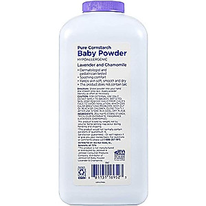Pure Cornstarch Baby Powder with Lavender and Chamomile (2 Pack)