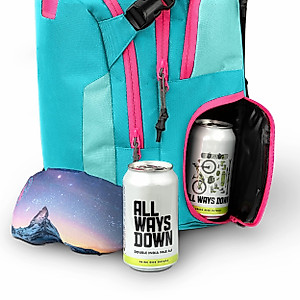 Powderhound Products Backpack Cooler- Premium Heavy Duty Cooler Backpack for Outdoors Snowboard Ski Hiking Adventure Travel Camping (Turquoise)