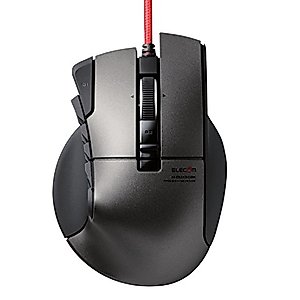 ELECOM Gaming mouse [DUX] Wired 14 button 3500dpi, Supports Hardware macro [Black] M-DUX50BK (Japan Import)