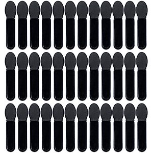 AUEAR, 50 Pack Disposable Eye Shadow Brushes Applicators Sponge Oval Tipped Dual Sides Brush Makeup Tool Black
