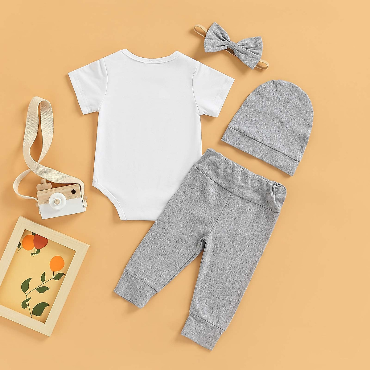 Tiacham Baby Boy Coming Home Outfit Newborn Girl New To The Crew Outfits Hospital Bodysuit Pant Set (White , 0-3 Months )