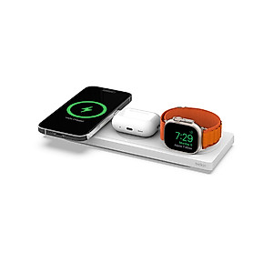 Belkin MagSafe 3-in-1 Wireless Charging Pad - Fast Wireless Charging for Apple Watch, iPhone 15, iPhone 14, iPhone 13, & iPhone 12 Series, & AirPods - Charging Station for Multiple Devices - White
