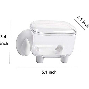 Creative Dustproof Storage Box for Office Stationery, Toothpicks, Cotton Swabs, etc. (Sheep) (Black and White)