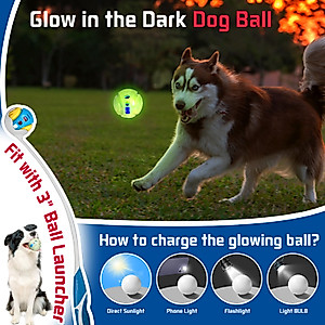 KGPERGU 2 Pack Giggle Ball for Dogs, Interactive Dog Toys for Treat Dispensing, Glow Ball Durable Puppy Toys to Keep Them Busy, Multifunctional Dog Toys for Teething/Slow Feeder/IQ Training/Playing