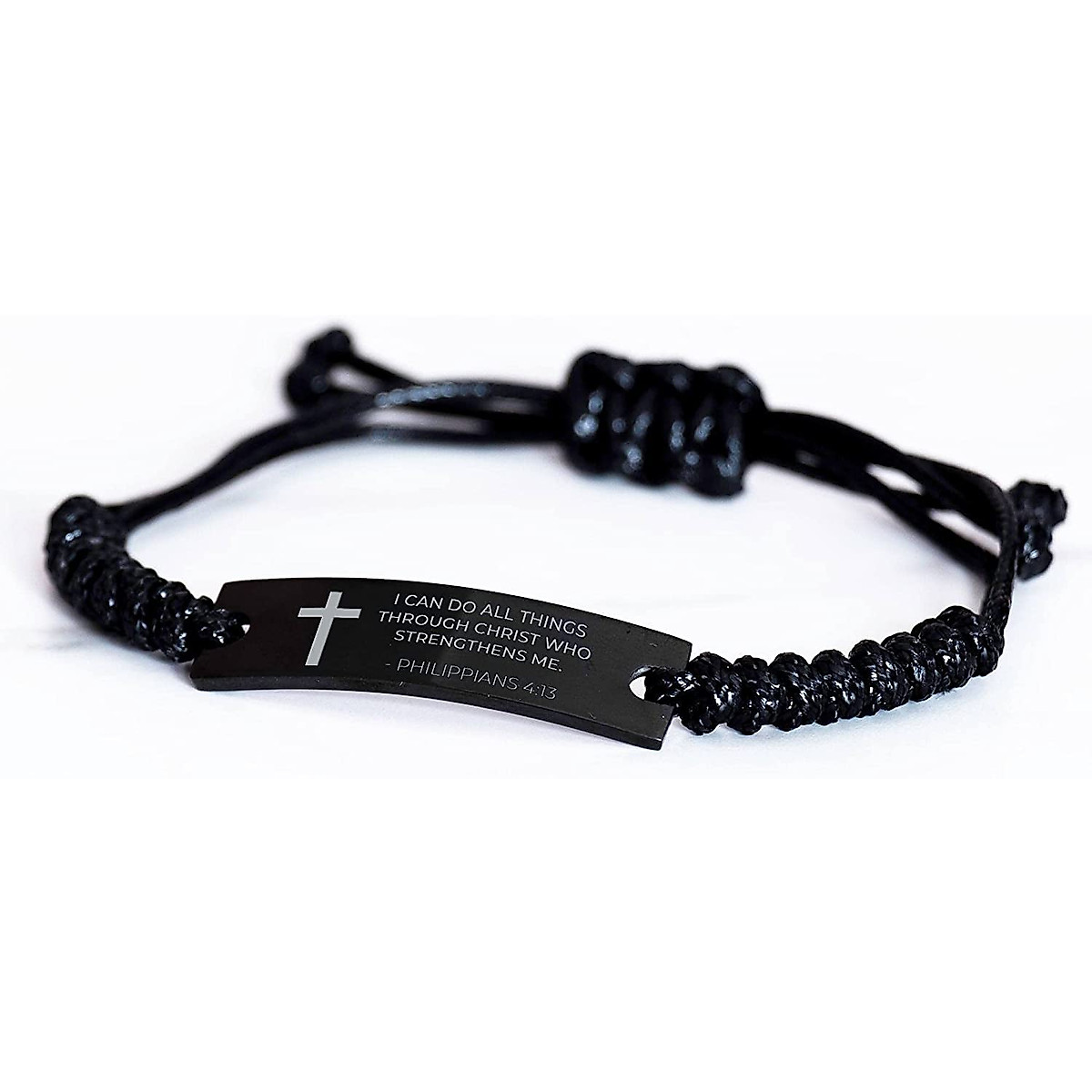 Confirmation Gifts for Teenage Boys, I Can Do All Things Through Christ, Baptism, First Holy Communion Gifts, Religious Bible Verse Catholic Bracelets for Son, Grandson, Dad, Godfather