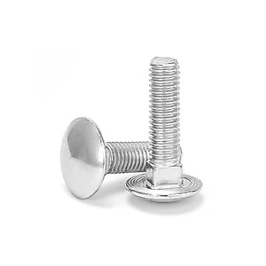 (2 pcs) 201 Stainless Steel Big Head Carriage Bolt,for Mechanical and Electrical and Other Metal Devices M10x35mm.