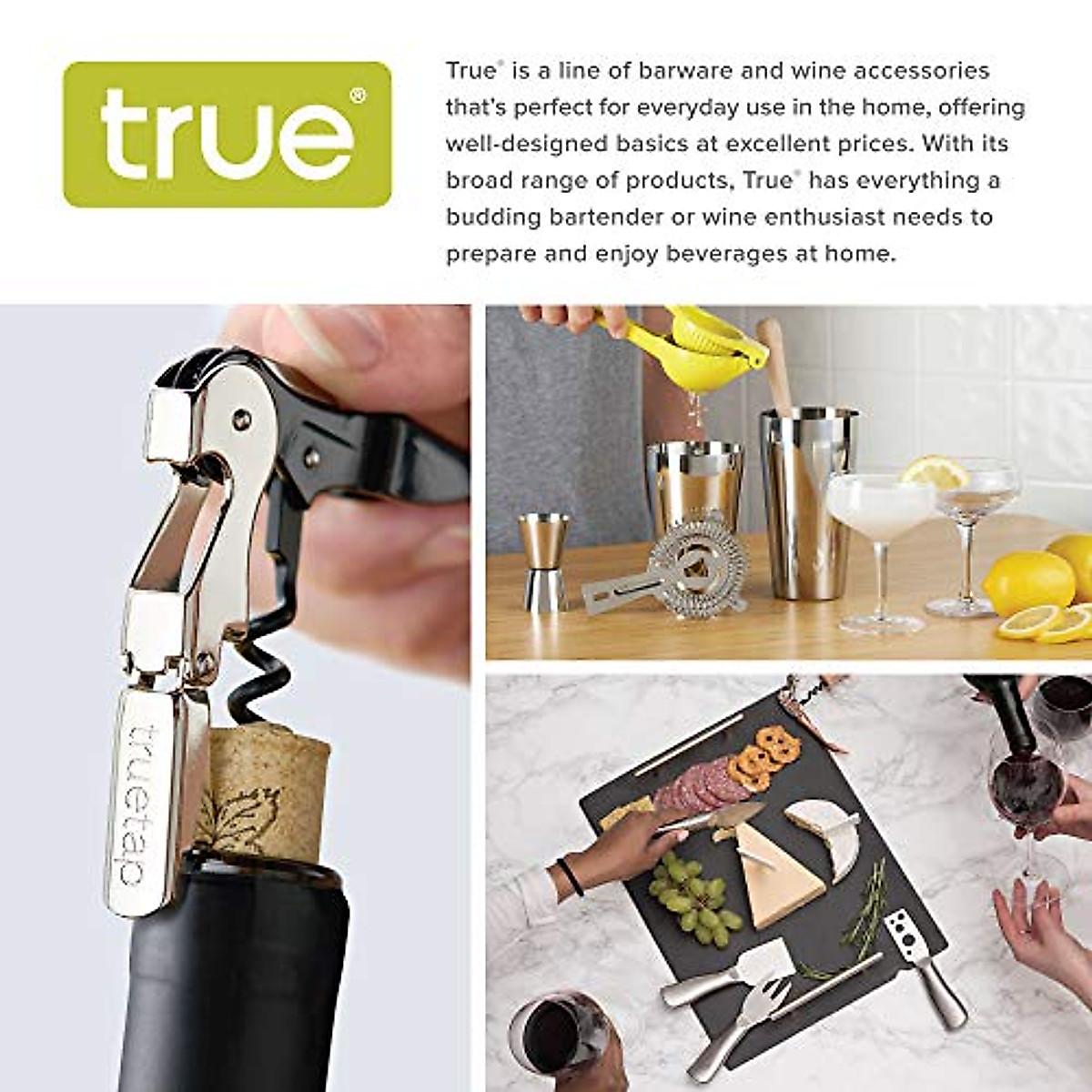 True Shark Corkscrew, Soft Touch Double-Hinged Waiter’s Style Corkscrew Wine Bottle Opener, Gift for Wine Lovers and Animal Lovers