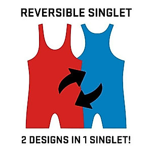 TRI-TITANS Merica Full Color Reversible Wrestling Singlet (Youth L: 60lbs-75lbs)