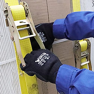 2 Pairs Garden Gloves Winter Work Gloves Rubber Coated Fingers Acrylic Terry Inner Keep Hands Warm for Cold Weather