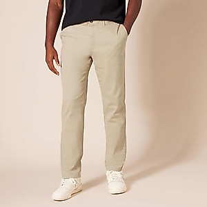 Amazon Essentials Men's Slim-Fit Casual Stretch Chino Pant, Tan, 32W x 30L