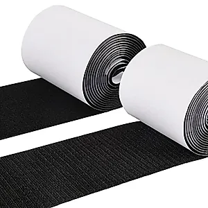 COCOBOO 4 Inch x 9 Feet Hook and Loop Tape, Strips with Adhesive, Nylon Self Adhesive Heavy Duty Strips for Home Office School Car and Crafting Organization