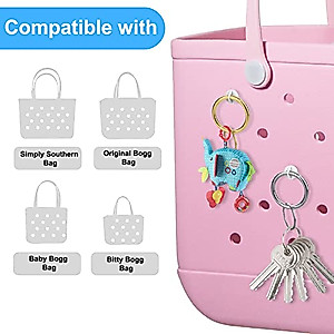 BABORUI Key Holder for Bogg Bag, Lightweight Key Chain Compatible for Small & Large Bogg Bags, Insert Charm Accessory for Bogg Bag Tote Bag