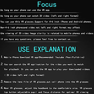 VR Headset with Remote Controller,3D Glasses Virtual Reality Headset for VR Games & 3D Movies, VR Headset for iPhone & Android Phone,VR Glasses Suitable for Kids and Adults