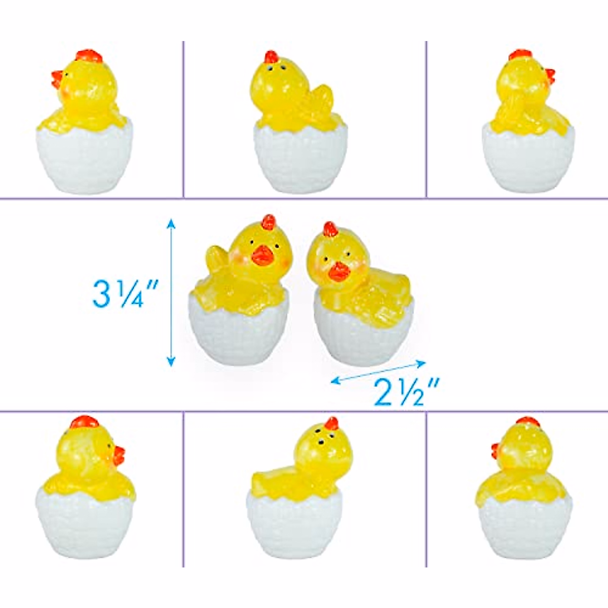 Easter Baby Chicks in Wicker Pattern Egg Salt & Pepper Shaker Set - Adorable Home Decor, Tabletop Feature and Ideal Spring Gift for All by Hanna’s Handiworks