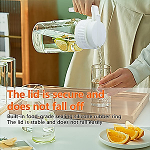 2 Pack Wide Mouth Mason Jar Flip Cap Lid with Handle, Innovative Sliding Lid & Easy Pour Spout Wide Mouth Mason Jar Pour Spout Lids with Handle, Airtight & Leak-Proof Seal Spout Mason Jar Pitcher