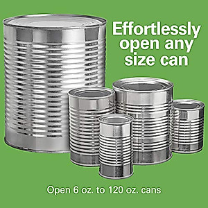 Hamilton Beach 2-in-1 Electric Automatic Can Opener for Kitchen with Hands-Free Removable Walking Head, Cordless & Rechargeable, Easy-Clean Detachable Blade and Cutting Lever, Black (76611F)