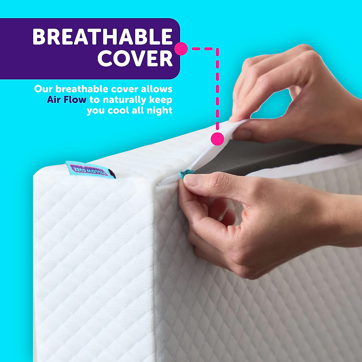 Pillow Cube Side Cube Pro - Most Popular (5”) Bed Pillows for Sleeping on Your Side, Cooling Memory Foam Pillow Support Head & Neck for Pain Relief - King, Queen, Twin 24"x12"x5"