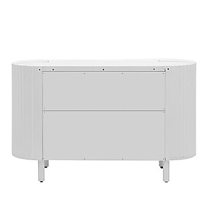 Merax Light Luxury Sideboard with Adjustable Shelves,Suitable for Living Room,Study and Entrance, White