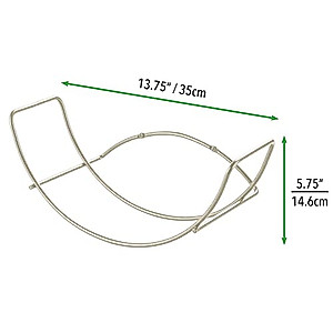 mDesign Modern Decorative Metal Bathroom Wall Mount Towel Rack Organizer for Storage of Bath Sheets, Washcloths, Hand or Face Towels - Satin