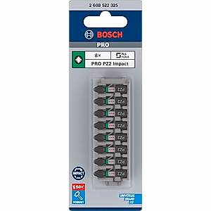 Bosch 8X PRO Pozidriv Impact Bit (170 x 70 mm, Professional Accessory Screwdriver, Screwdriver)