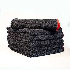 White Diamond Detail Products Extra Thick Double Sided Microfiber Towel with Silk Trim, (16in. x 16in.) (3)