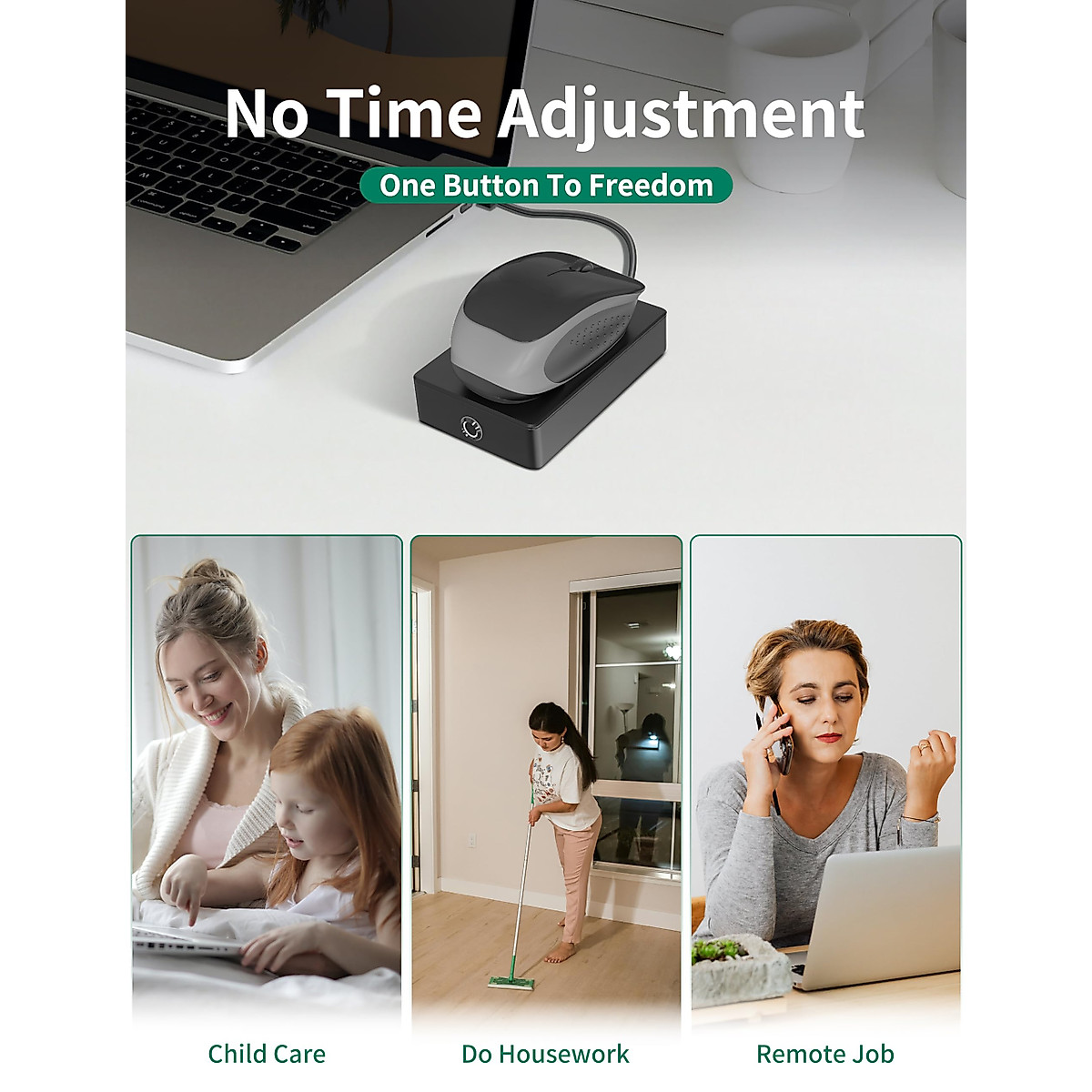 Stageek Mouse Jiggler, Mechanical 100% Undetectable by IT, Mouse Mover with On/Off Switch, Simulates Mouse Movement and Prevents Computer from Going into Sleep, No Software Needed, Plug &Play