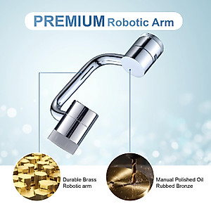 2 Pack Chrome Faucet Aerator, 1080° Swivel Faucet Extender, Kitchen Sink Aerator Extension With 2 Water Outlet Modes Faucet Nozzle, Bathroom Rotating Faucet Attachment