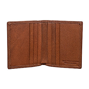 Urban Nature Tan Genuine Leather RFID Protected Slim Billfold Business Card holder Minimalist Wallet