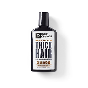 Duke Cannon News Anchor Thick 2-in-1 Hair Wash (Cedar),10 Ounces