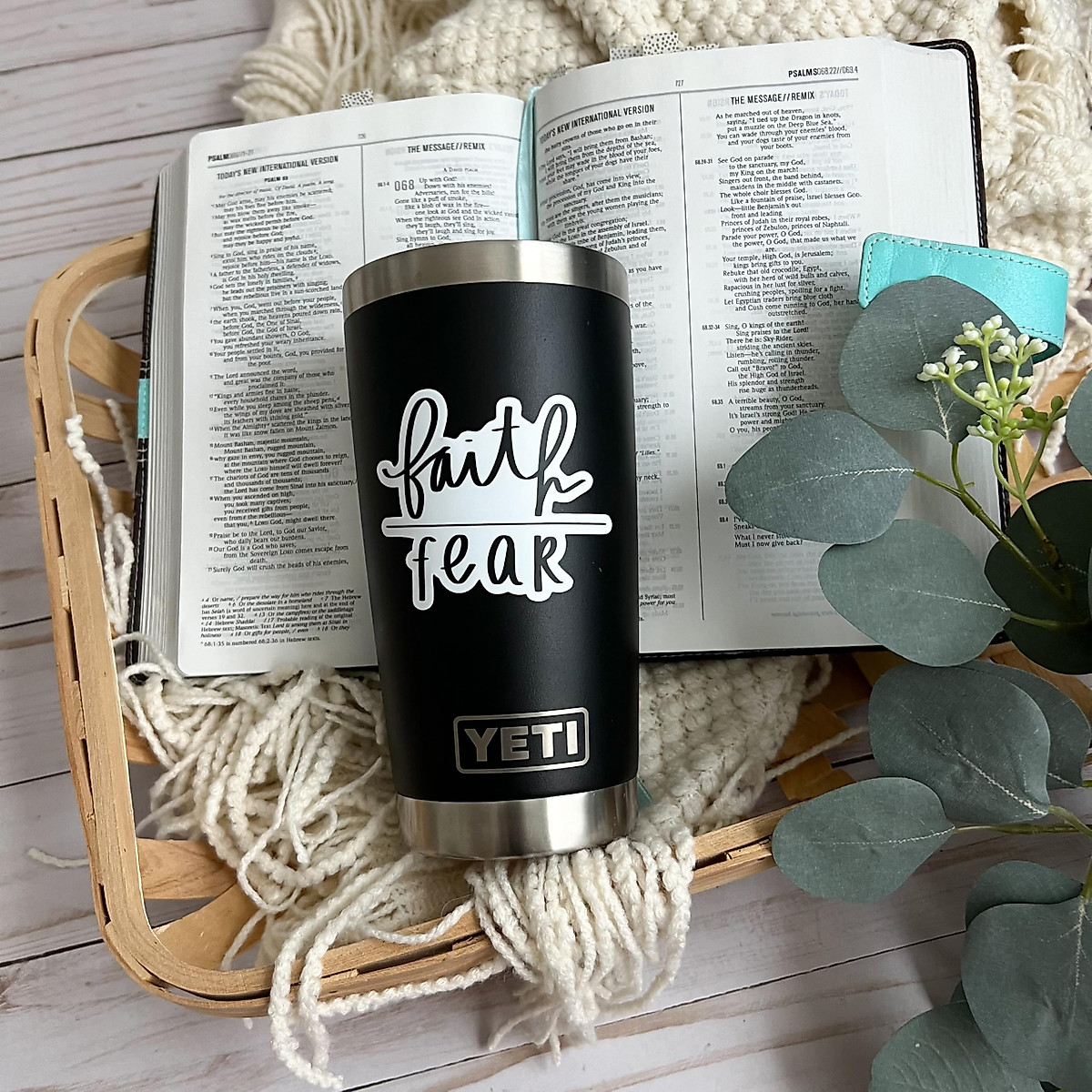 Swaygirls Christian sticker | Faith greater than fear sticker | Faith over fear decal | Christian stickers about Jesus, God, Bible verse quotes, scripture