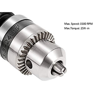 Right Angle Adapter Drill, Gearwoo 90 degree Cordless Right Angle Drill Attachment Adapter With 3/8" Keyed Chuck 8mm Hex Shank Power Tool Accessory