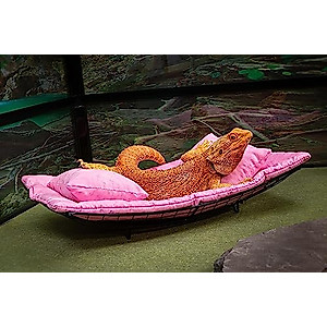 Chaise Lounge for Bearded Dragons, Pink Batik Fabric