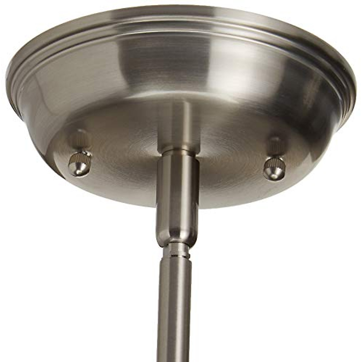 CANARM IPL222B01BN Polo 1 Light 9" Rod Pendant, Brushed Nickel with Painted White Interior, Silver