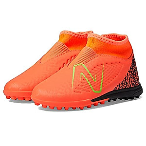New Balance Boy's Tekela V4 Magique Tf Soccer Shoe, Neon Dragonfly/Black/Coloro Green, 5.5 Big Kid