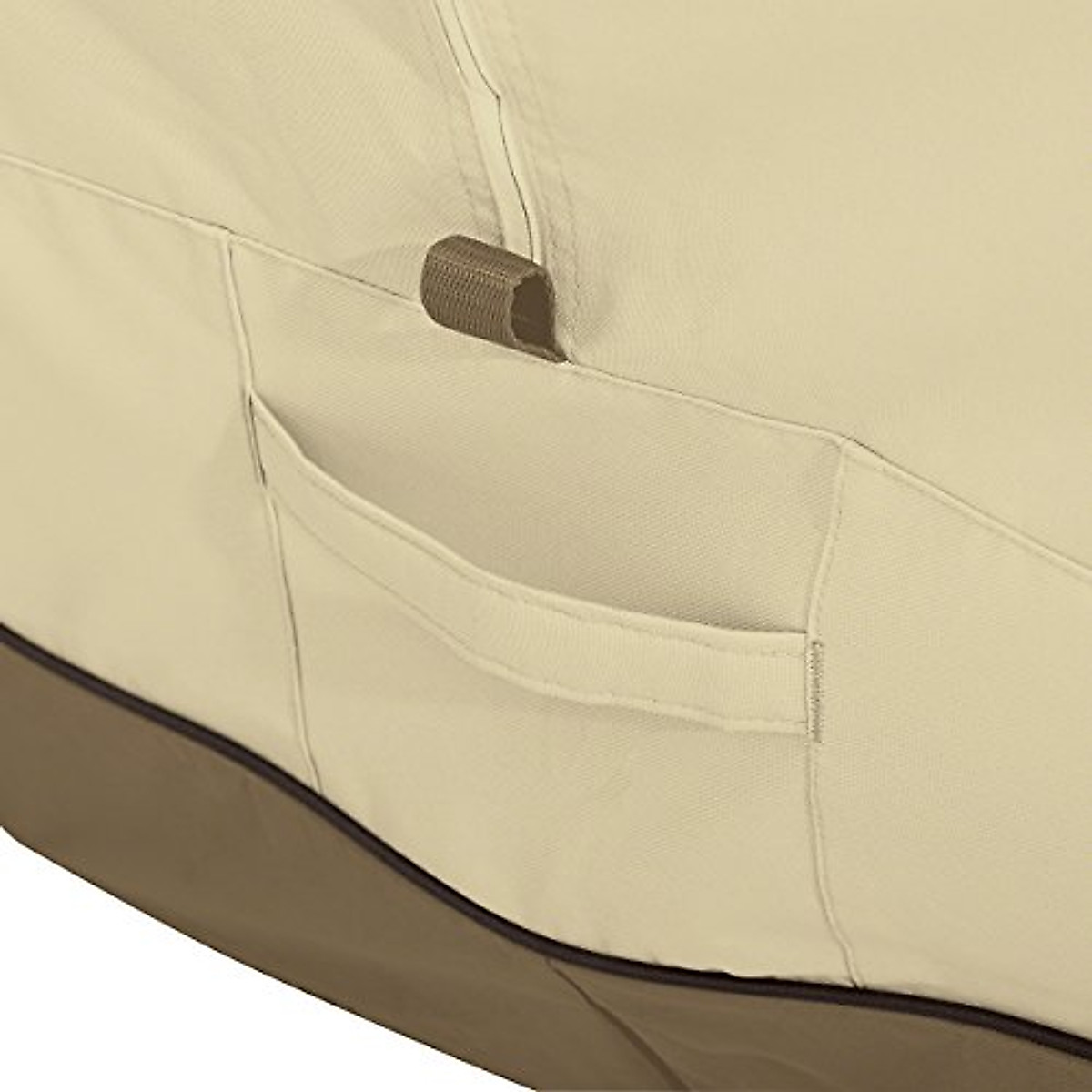 Classic Accessories Veranda Water-Resistant 60 Inch Patio Cushion and Cover Storage Bag, Patio Furniture Covers, Pebble/Bark/Earth