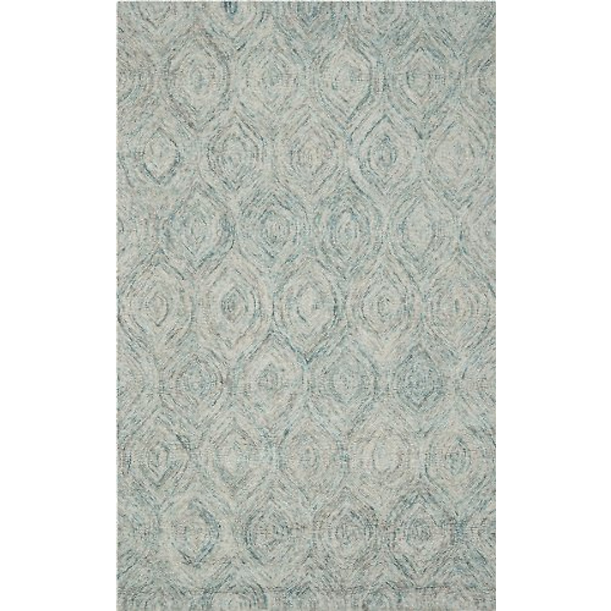 SAFAVIEH Ikat Collection 2'3" x 8' Ivory / Sea Blue IKT631A Handmade Premium Wool Runner Rug