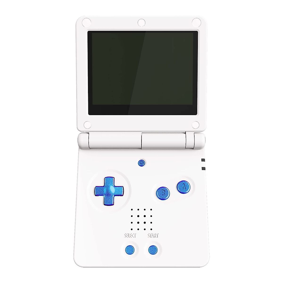 eXtremeRate Chameleon Purple Blue Glossy Custom Full Set Buttons for Gameboy Advance SP, Replacement A B L R Button Power On Off Volume Button D-pad Key for GBA SP Console - Console NOT Included
