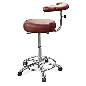 Dentists Unite 511-03 Dental Assistant Stool, Round Seat, Firm Backrest, Mauve