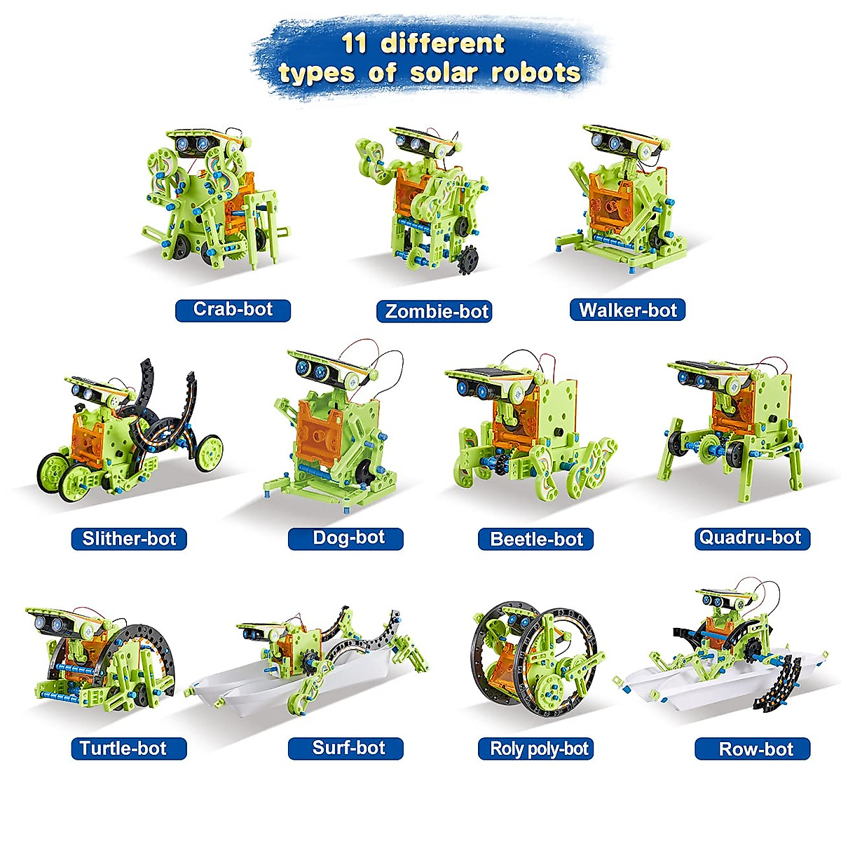 HISTOYE 12-in-1 STEM Solar Toy Robot DIY Building Kit for Kids 8-10 Robot Engineering Science Experiment Kit for Boys 8-12 Solar Power Robotics Set for Kids 8 9 10 11 12 Year Old Toy Gift for Boy Girl