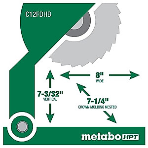 Metabo HPT 12-Inch Compound Miter Saw | Xact Cut LED Shadow Line System | Dual Bevel | C12FDHB