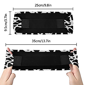 Unisex Workout Headbands Cow-dot-Skin-Print Elastic Yoga Sweatband Stretchy Sports Hairband