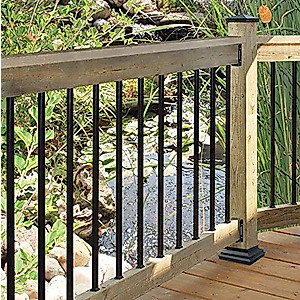Nuvo Iron SQPS32 3/4" x 32" L. Galvanized Square Balusters-10 Pack Baluster, Black, 10 Count